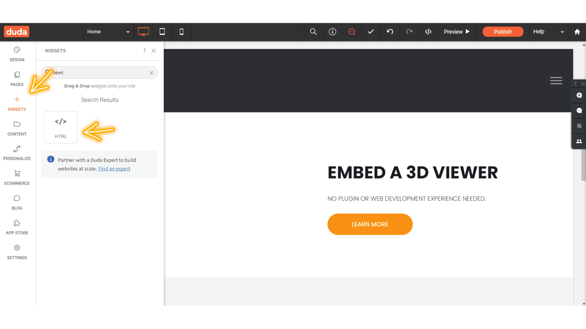 How to embed a 3D model viewer in Duda in 4 easy steps | Visao - 3D ...